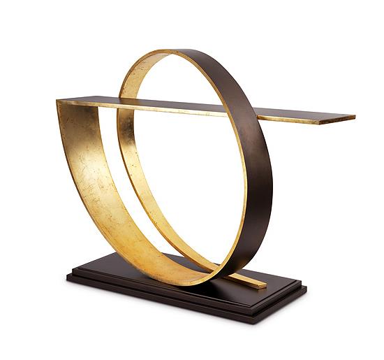 DESIGNER GOLD LEAF FORGED METAL Console Tables | TAYLOR LLORENTE FURNITURE